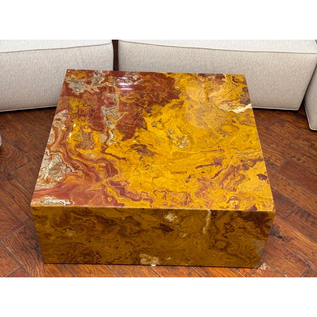 Mid 20th Century Modern Van Gogh Emperor Marble Coffee Table | Chairish