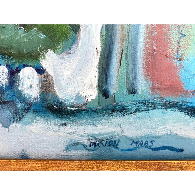 Modernist Floral Still Life Painting Marion Maas | Chairish