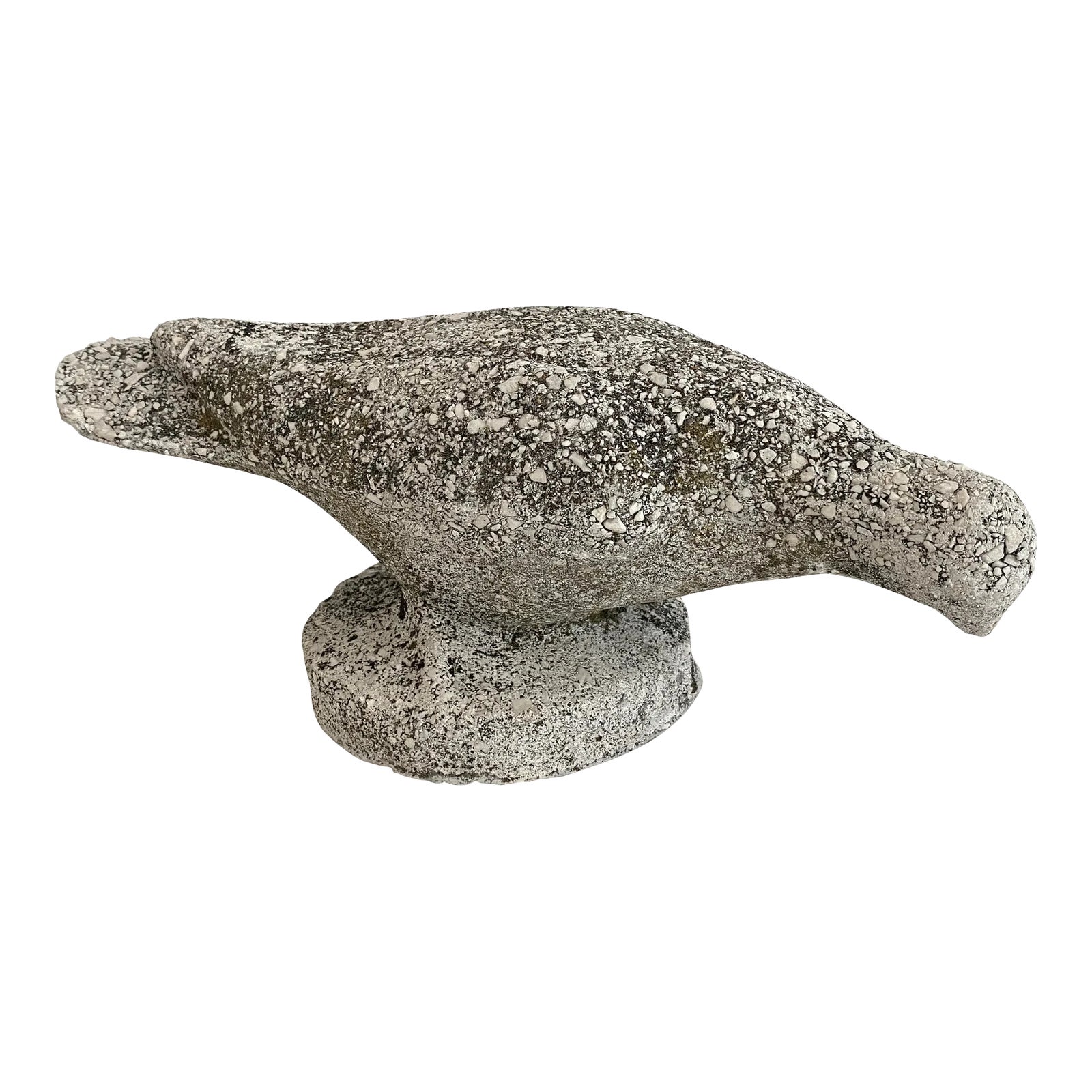 Vintage German Concrete Pigeon Garden Statue | Chairish