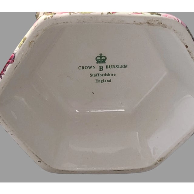 Mid 20th Century Staffordshire England Hexagon Crown B Burslem Romantic ...