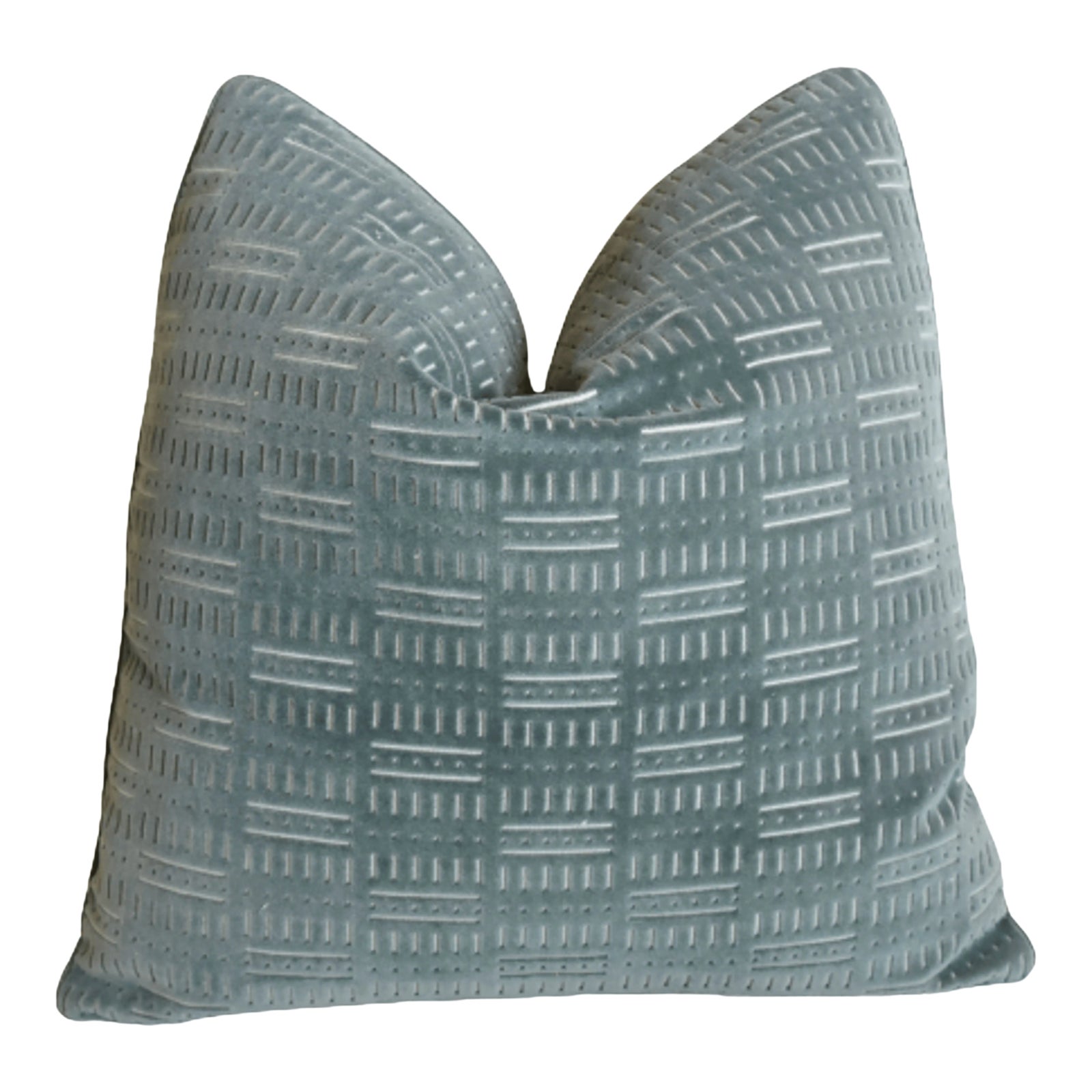 Designer Pollack Sage Green Velvet Brussels Feather/Down Pillow 20 ...