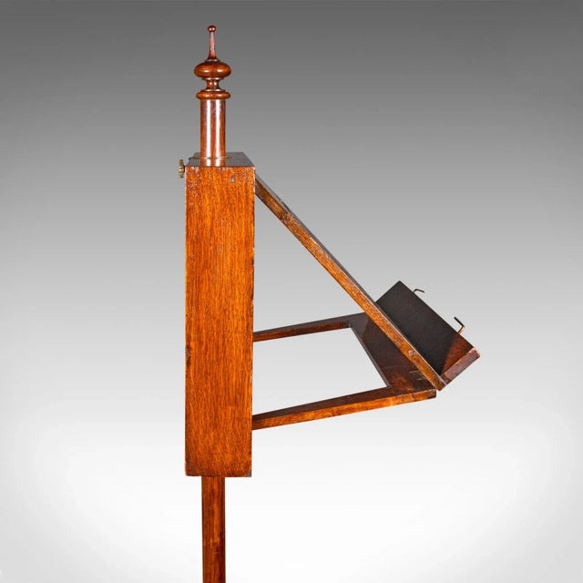 1880s Tall Antique Victorian Oak Music Stand | Chairish