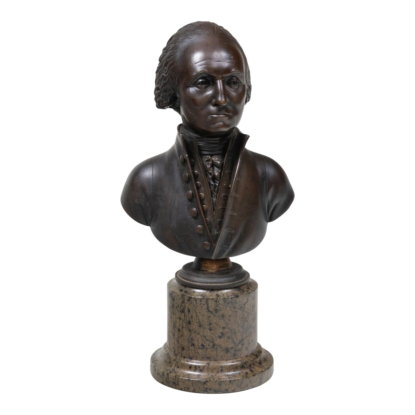 Antique 19th Century French Bronze Library Bust of George Washington on ...