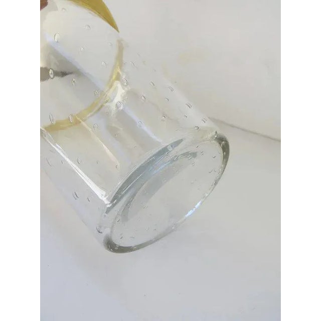 Vintage H.C. Fry Controlled Bubble Applied Gold Threaded Art Glass Vase ...
