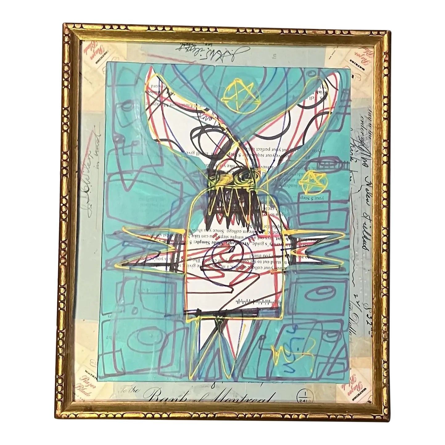 Contemporary Original Wayne Cunningham Abstract Marker Drawing ...