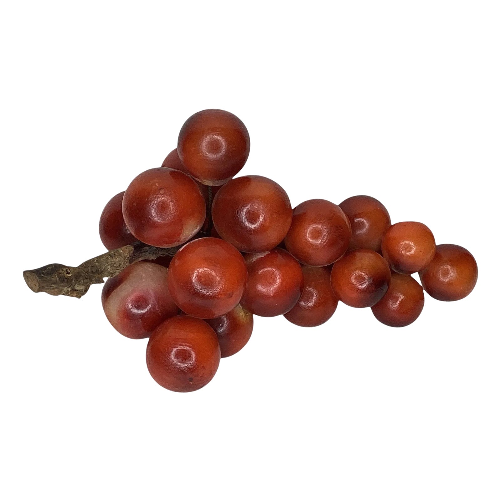 Large Italian Red Alabaster Grape Cluster | Chairish