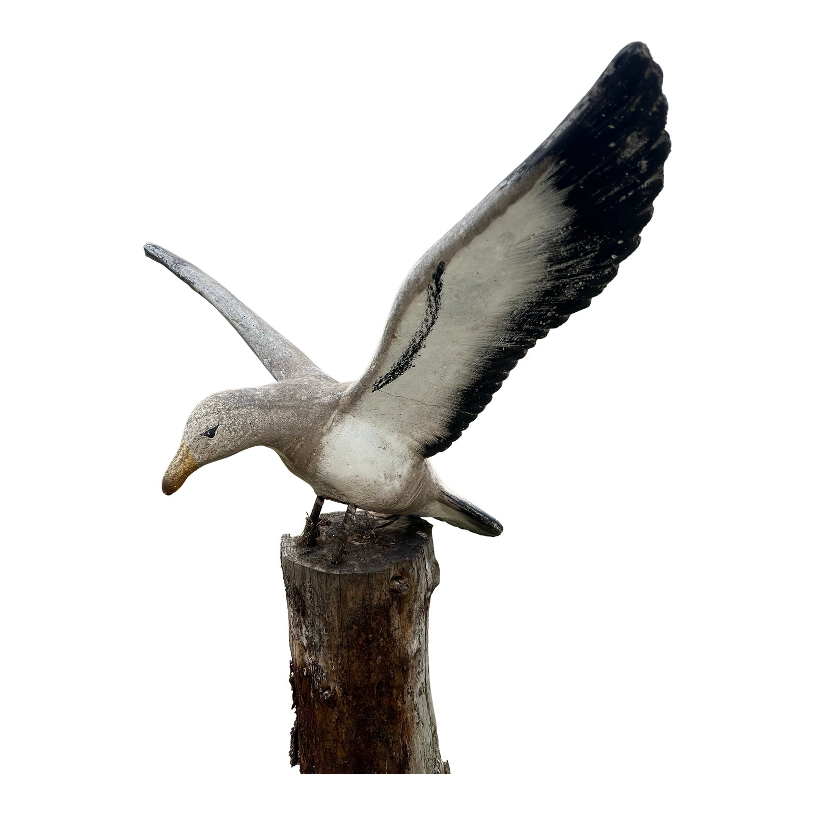 Vintage Life-Size Seagull Garden Sculpture – Coastal Nautical Outdoor ...