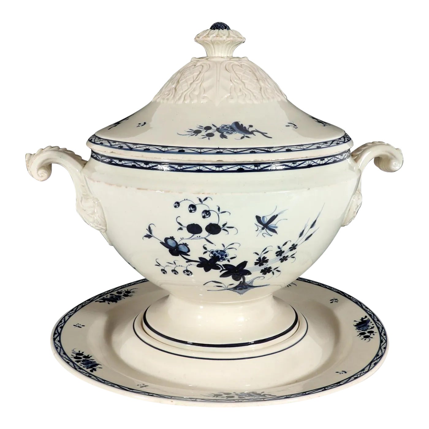 Continental Pottery Large Chinoiserie Soup Tureen, Cover & Stand, Nimy ...