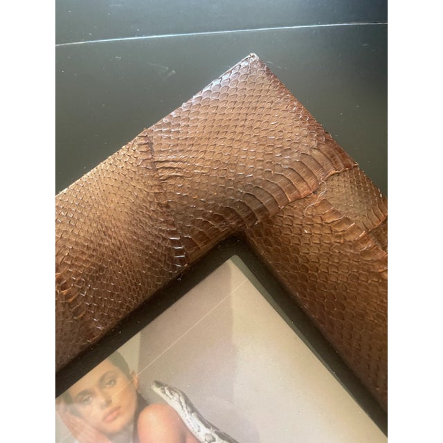 New Bespoke Patchwork Snakeskin Picture Frame | Chairish