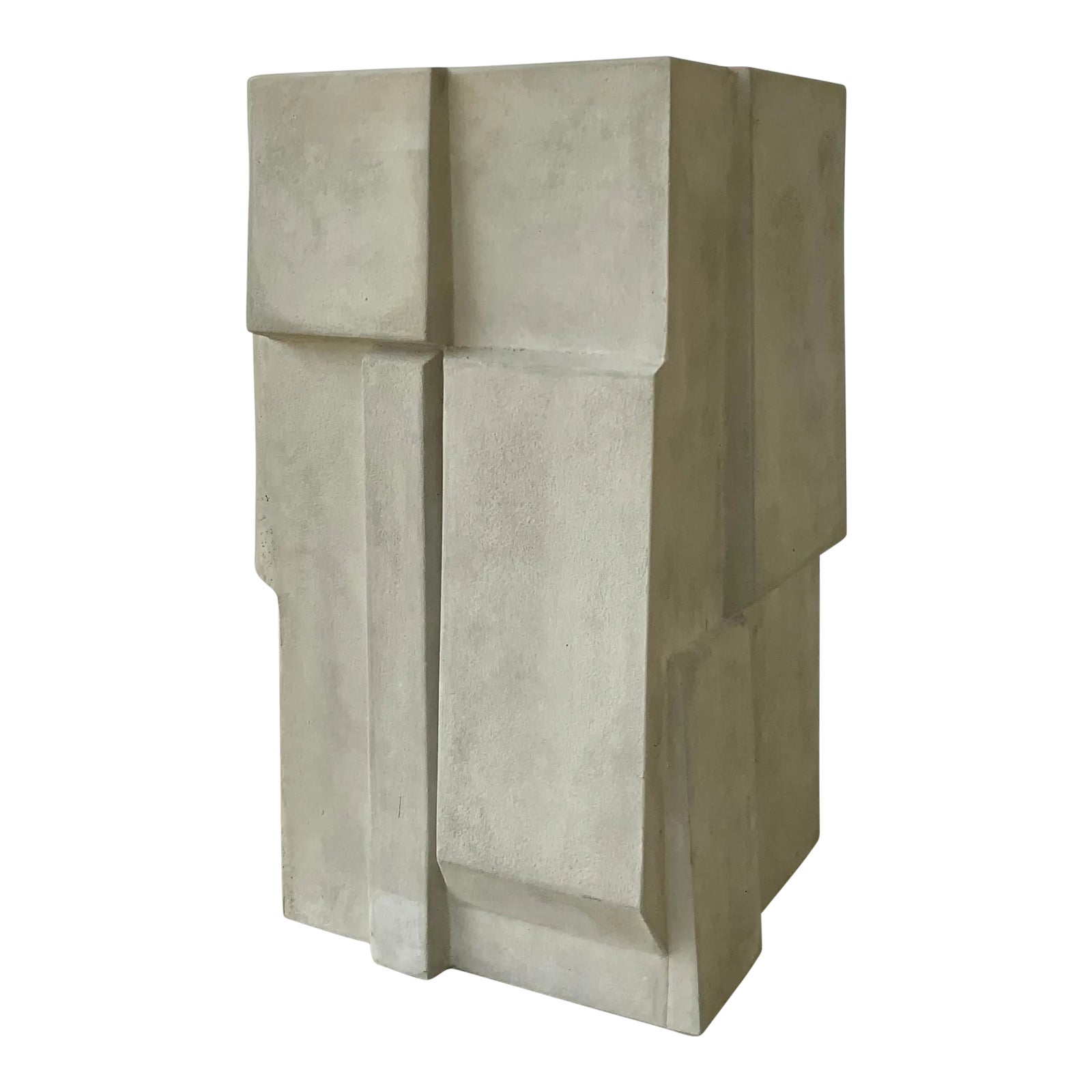 Arteriors Organic Modern Gray Concrete Oslo Accent Table | Chairish