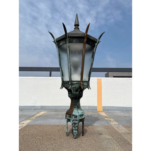 1920s Gothic City of Chicago Street Lantern in Cast Bronze Novalux for ...