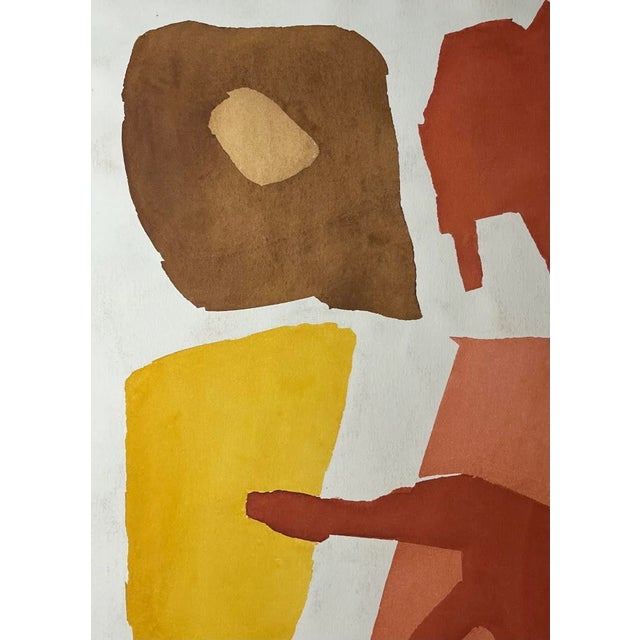 Vintage Abstract Figural Watercolor Painting by Roger Stokes 22" X 32 ...