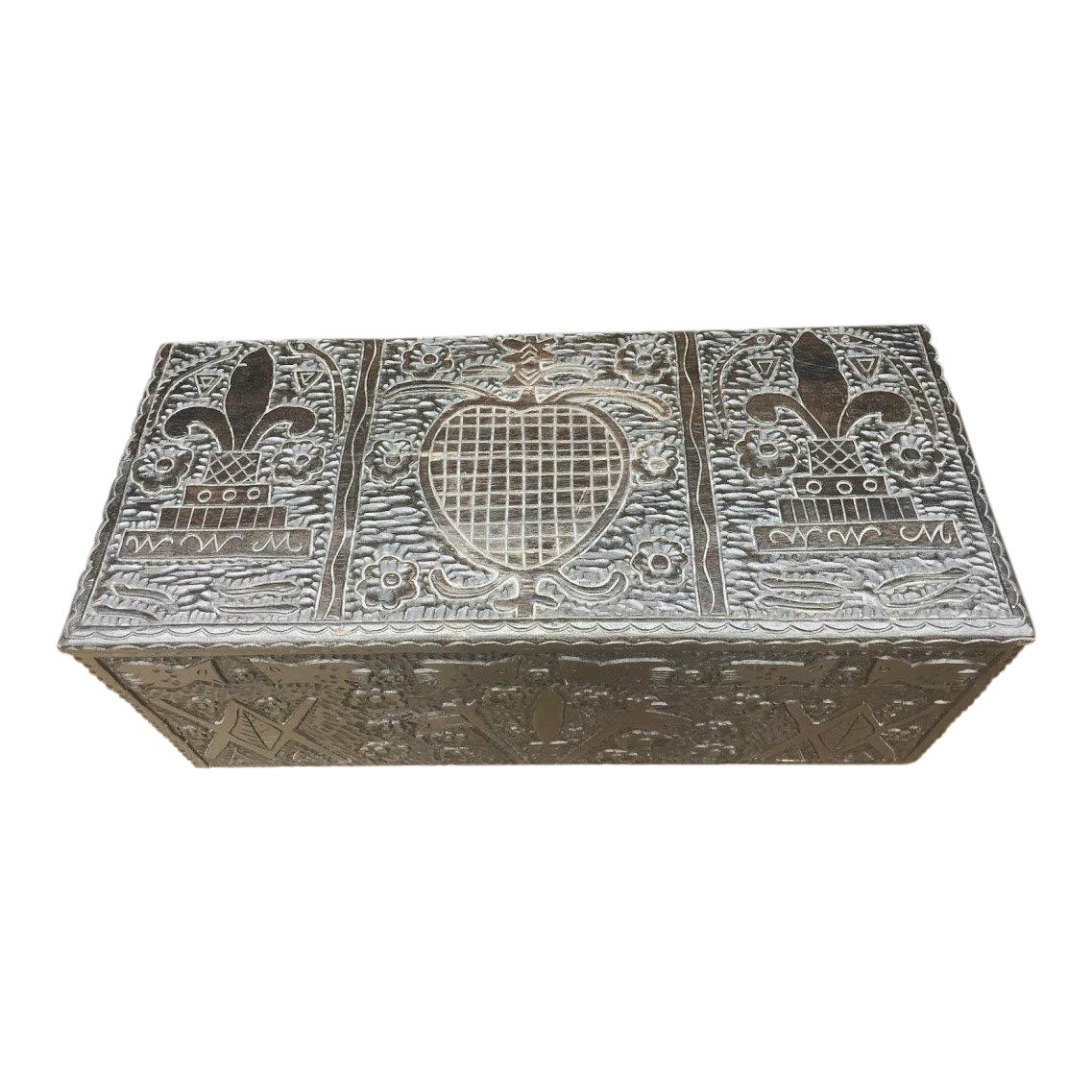 Hand Carved Chest | Chairish