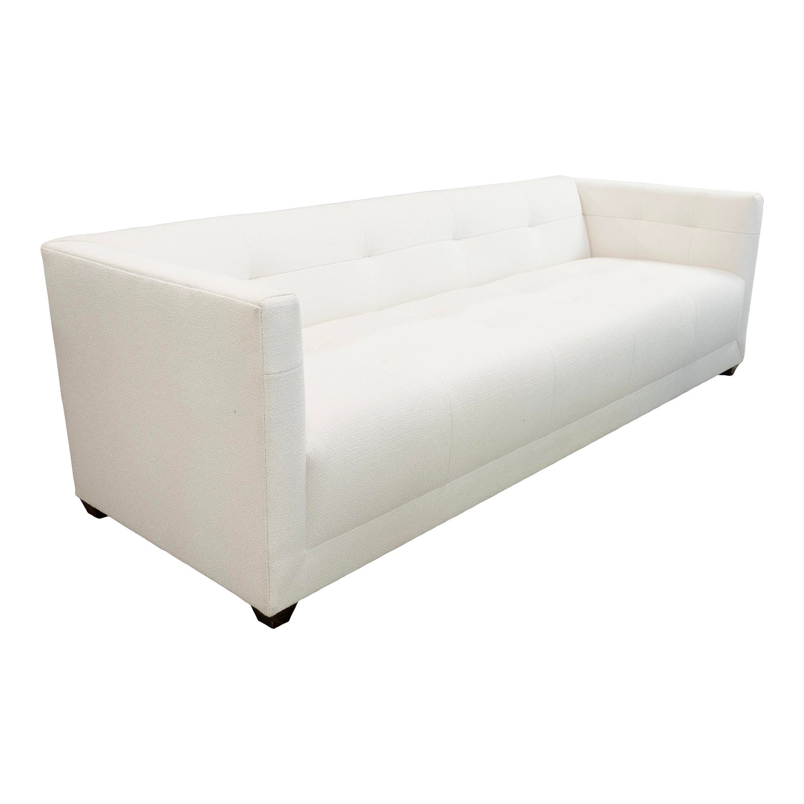Thomas Pheasant Collection by Baker Contemporary White Upholstered Paris Sofa | Chairish