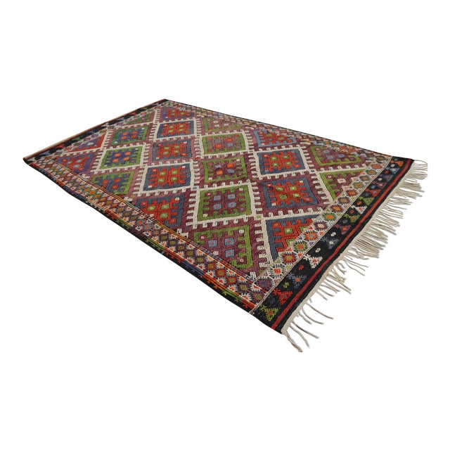 Vintage Turkish Anatolian Hand Woven Rug - 6′ X 10′4″ | Chairish