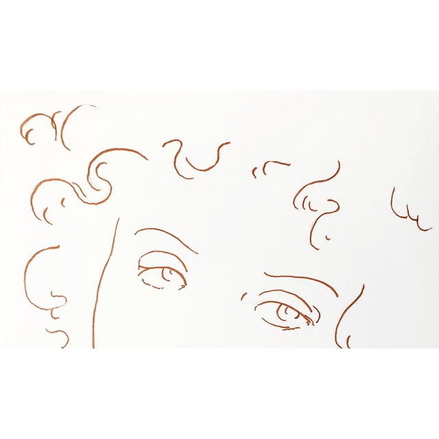 Sarah Myers "Liveliness: Line Portrait" Original Contemporary Drawing ...
