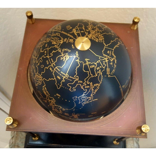 1979 Royal Geographical Society World Clock Imhof Switzerland | Chairish