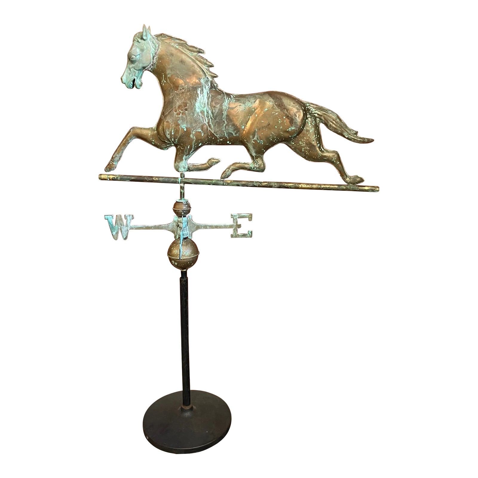 Early 20th Century Copper Horse Weathervane | Chairish