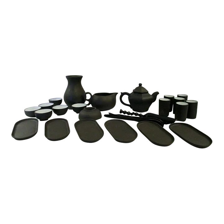 1970s Ming Jun Tea and Sake Complete Set- 26 Pieces | Chairish