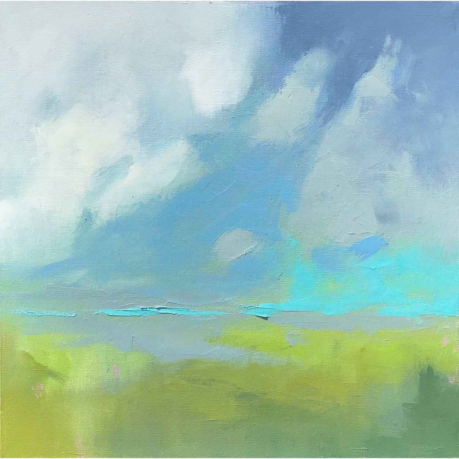 "Storm Abstract" Contemporary Abstract Landscape Oil Painting | Chairish