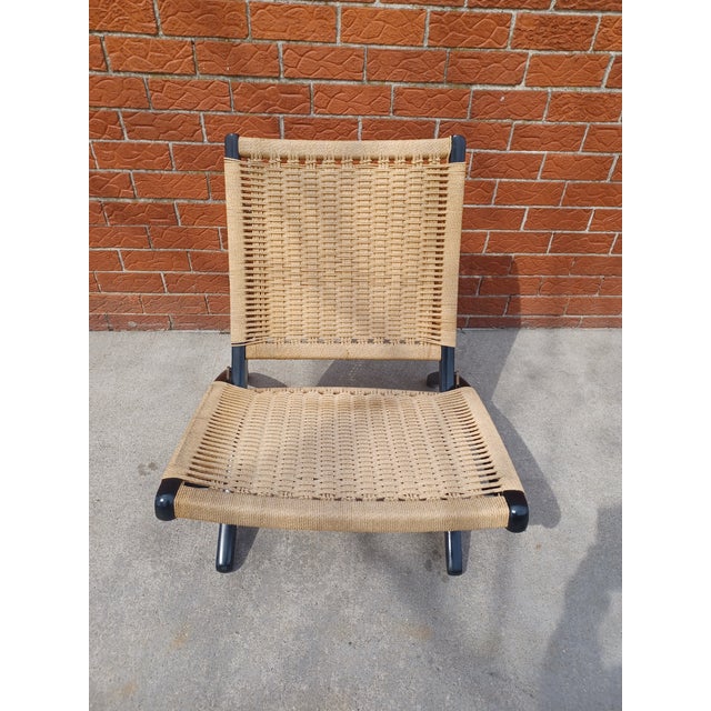 1960's Folding Rope Wrapped Lounge Chair | Chairish