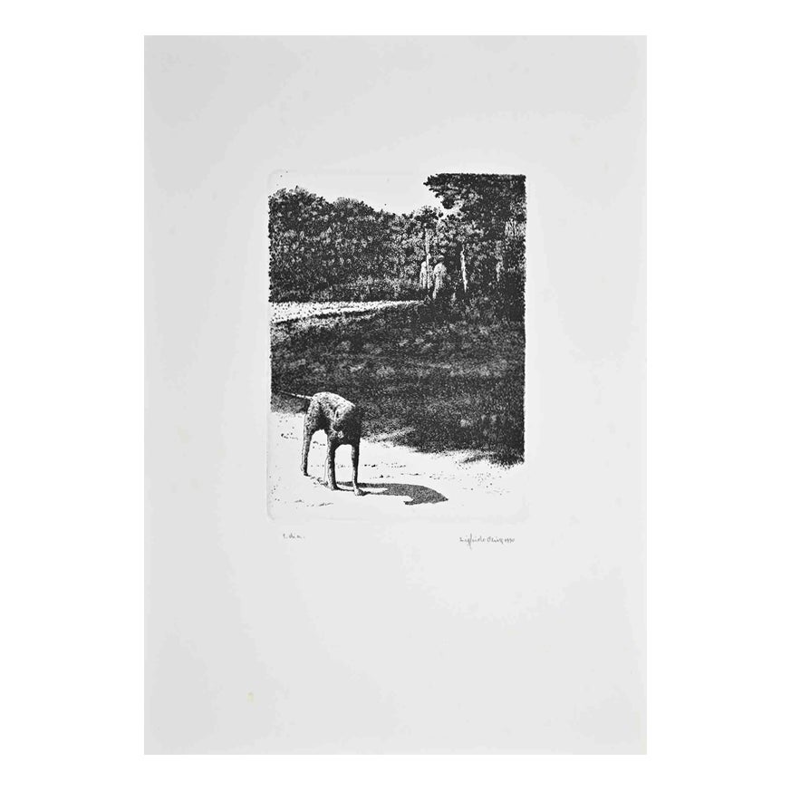 Sigfrido Oliva, Dog, 1990, Etching | Chairish