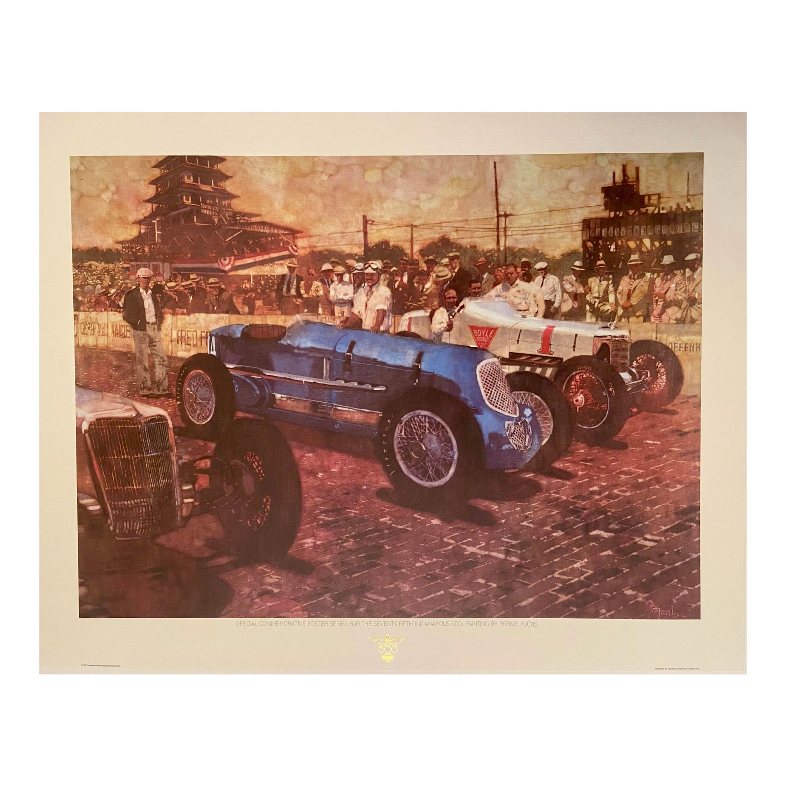 Indy 500., Official Commemorative Continuous Tone Poster Series for the ...
