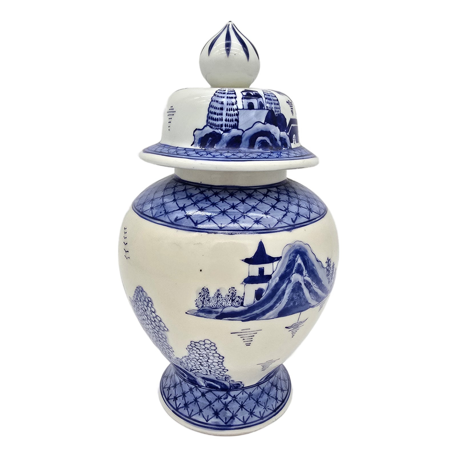 Vintage Seymour Mann Hong Kong Old Canton Hand Painted Blue & White ...