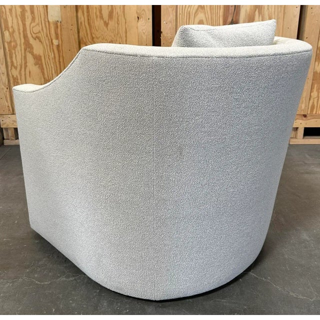 Tibor Wellington Gray Upholstered Wilson Swivel Chair From the Madeline ...