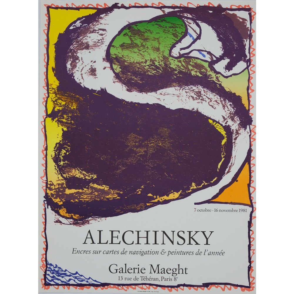 Pierre Alechinsky, Exposition 1981, Lithograph | Chairish