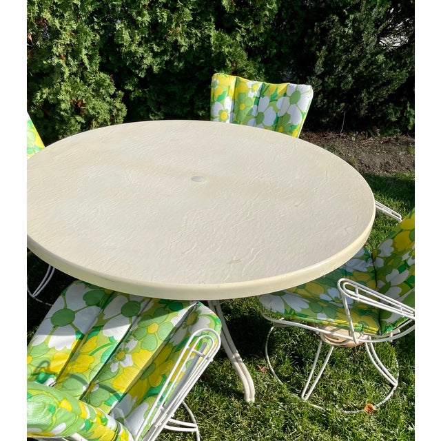 Vintage Homecrest Outdoor Patio Furniture Set 2 Tables 6 Chairs Swivel ...