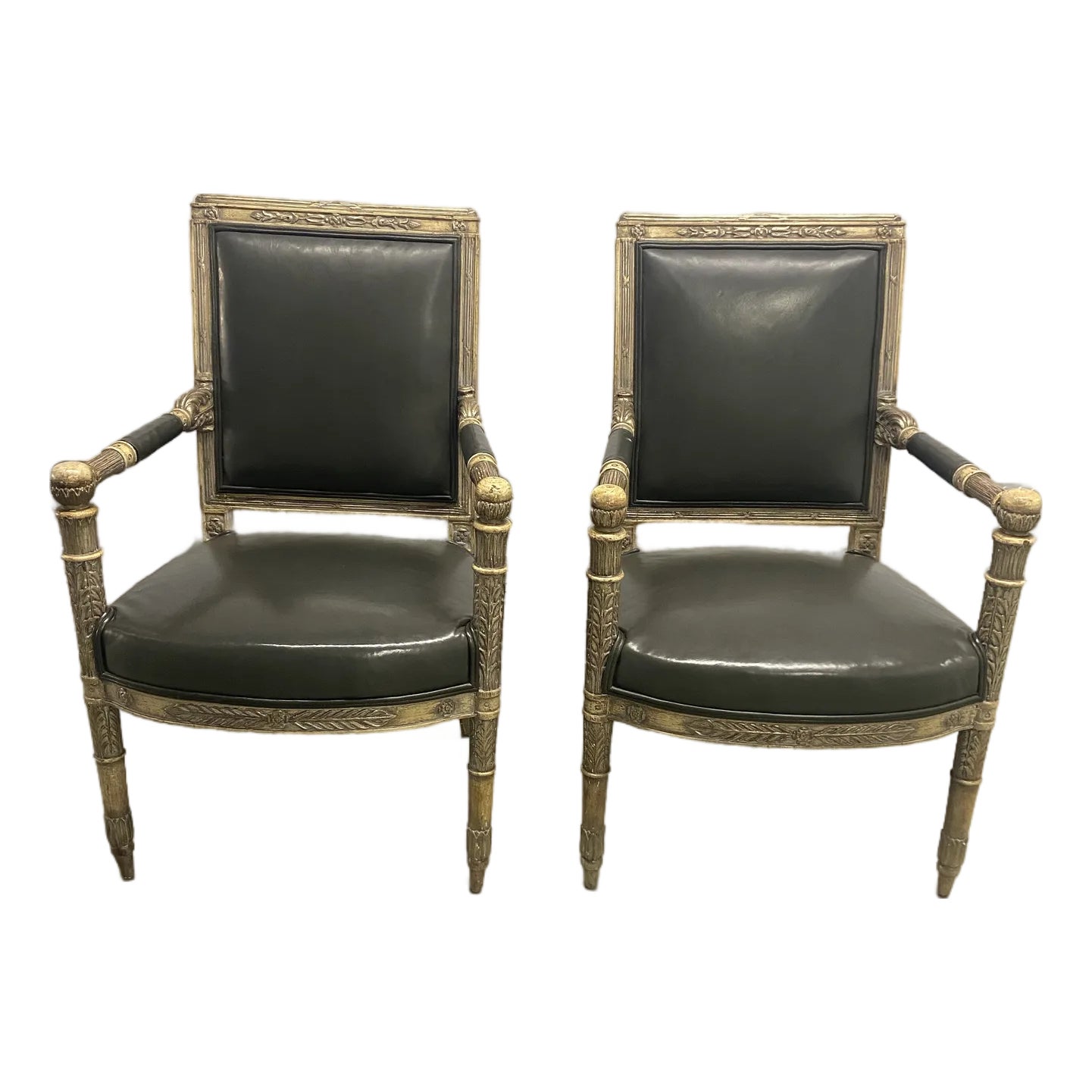 Italian 19th Century Neoclassical Fauteuil - A Pair | Chairish