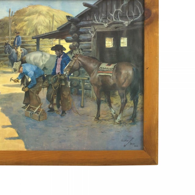 American Western Ranch Scene Print | Chairish