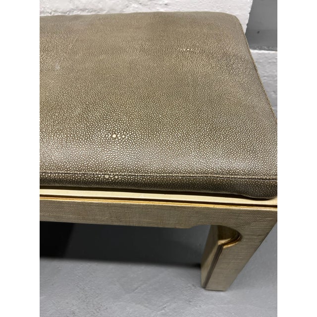 Pair of Baker Furniture Wood and Leather Benches | Chairish