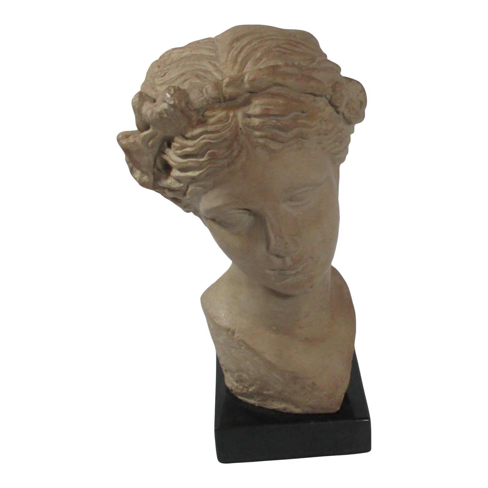 Global Views Greek Bust on Marble Base | Chairish