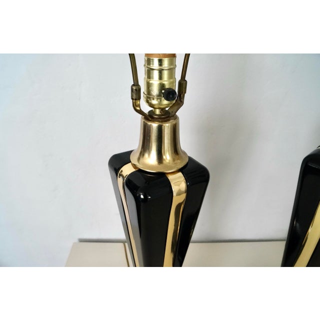 1980’s Art Deco Revival Hollywood Regency Table Lamps - a Pair | Chairish