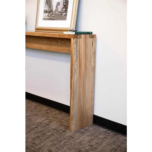 Narrow Console Table in "Satin Walnut" Wood with Box Joints by Alabama ...