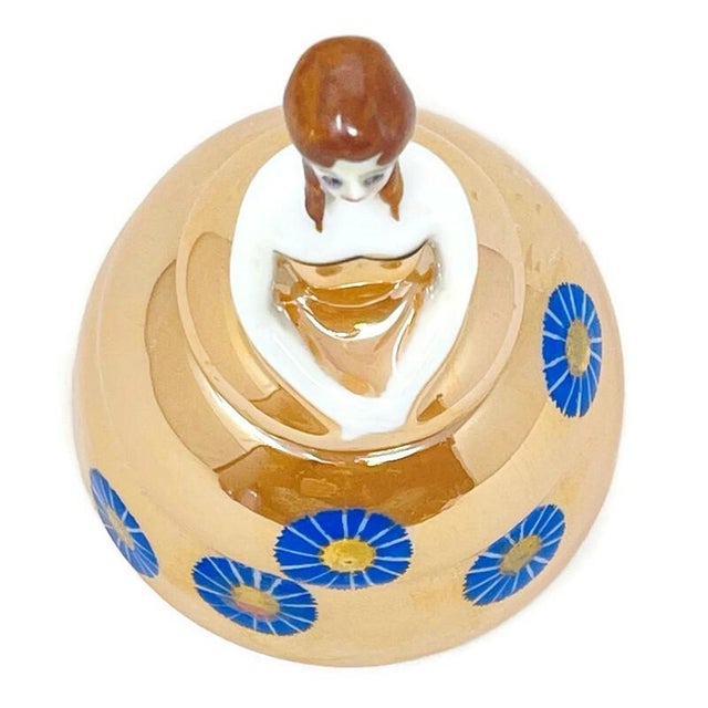 Art Deco 1920s Old Noritake Lady Luster Color Figural Inkwell, Japan ...