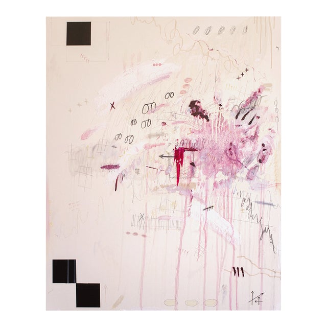 Large Original Abstract Painting on Canvas by Margot Sinclair | Chairish