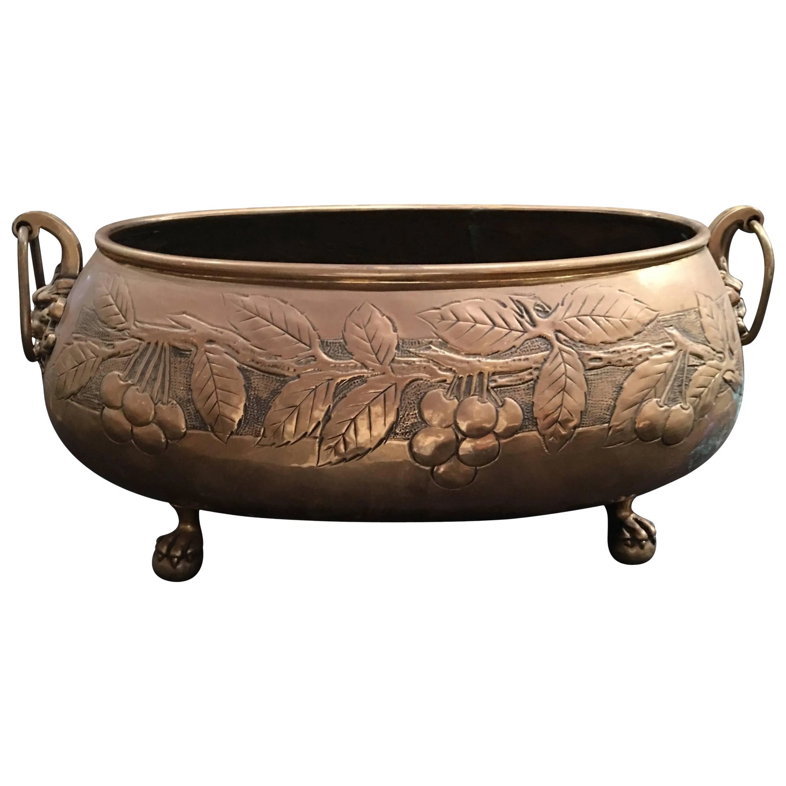 French Oval Jardiniere or Planter Ball and Claw Feet, 19th Century ...