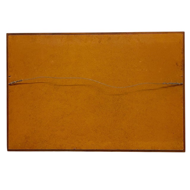 Mid-Century Modern Rectangular Wall Mirror With Wood Frame | Chairish