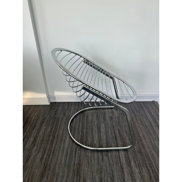 1970s Gaston Rinaldi Italian Glass Table and Chrome Chair Set | Chairish