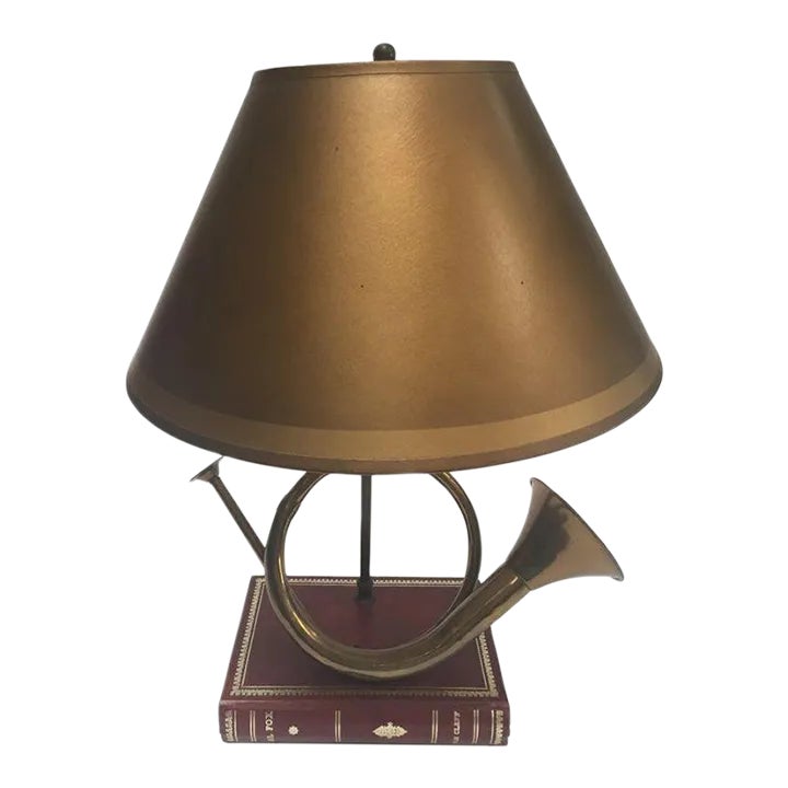 Vintage Brass Looped Hunter's Horn Bugle Made Into a Table Lamp by ...