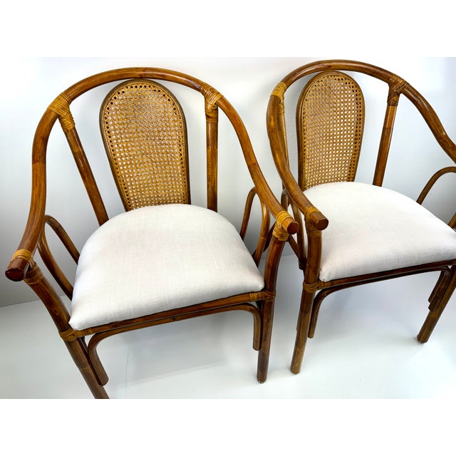 Vintage Mid Century Cane Back Bamboo Chairs, a Pair | Chairish