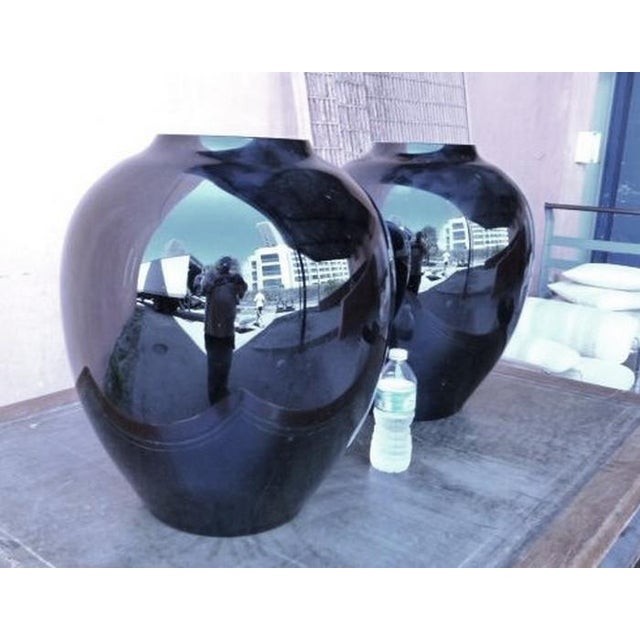 Monumental 70's Gino Cenedese Murano Glass Vases - a Pair | Chairish