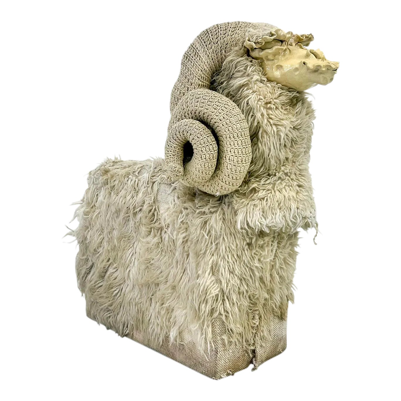Bighorn Sheep Sculpture Bench by Edna Cataldo, Manner of François ...