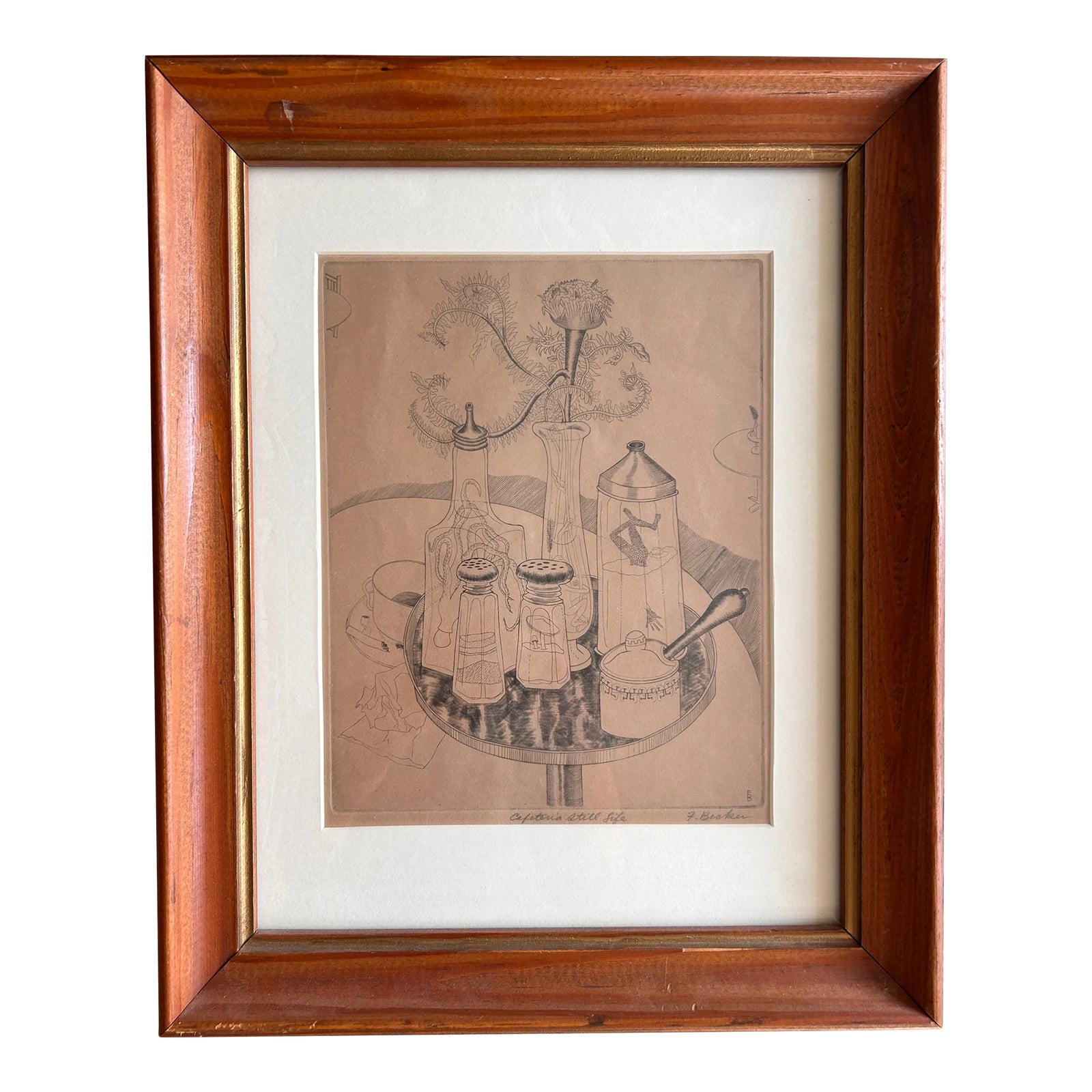 Fred Becker Wpa Art Project Original Signed Etching | Chairish