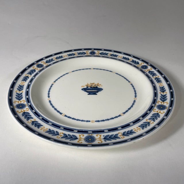 Wedgwood Plate - the Etruria - Blue & Yellow | Chairish