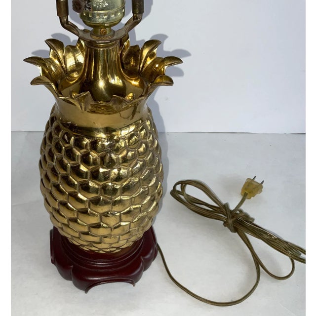 Vintage Brass Pineapple Lamp | Chairish