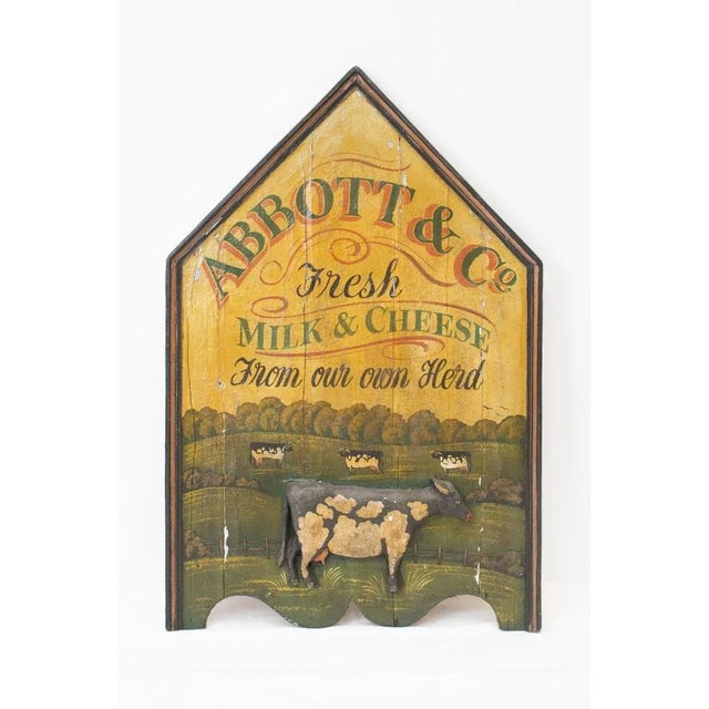 Vintage Wooden Advertising Sign from Abbott & Co., 1950s | Chairish